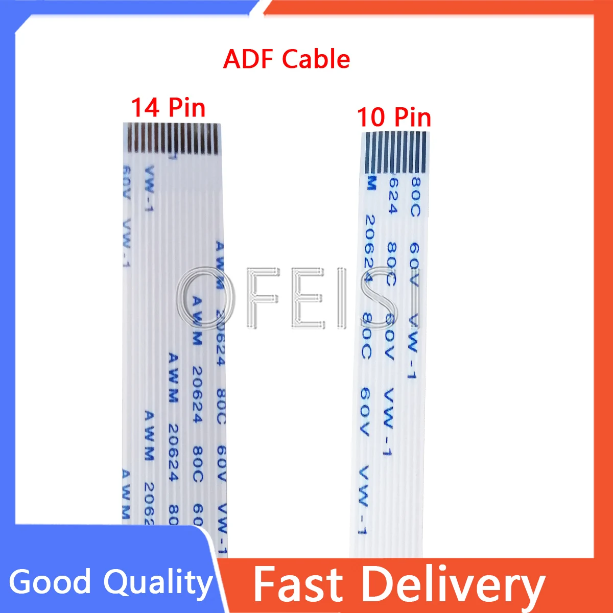 10PCXAutomatic-Doc-Feeder-ADF-Flat-Flex-flexible-Cable-14PIN-10Pin-for ...
