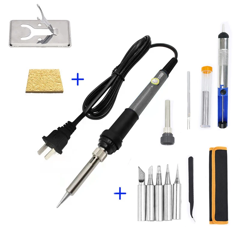 Timostention Adjustable Temperature Electric Soldering Iron 60w Gray ...