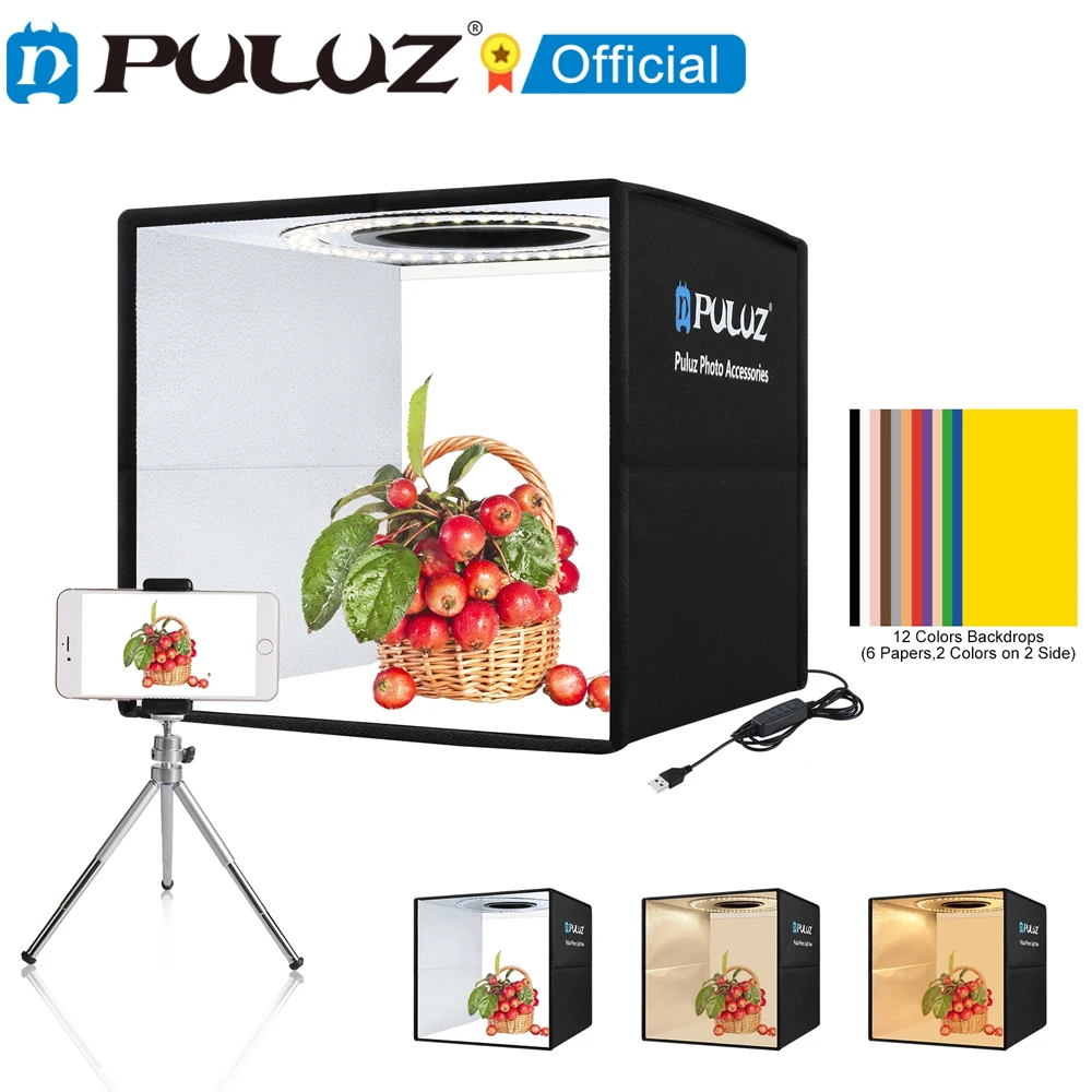 PULUZ-Photo-Studio-Box-25-30-40cm-Photo-Light-Box-Foldable-Photography ...