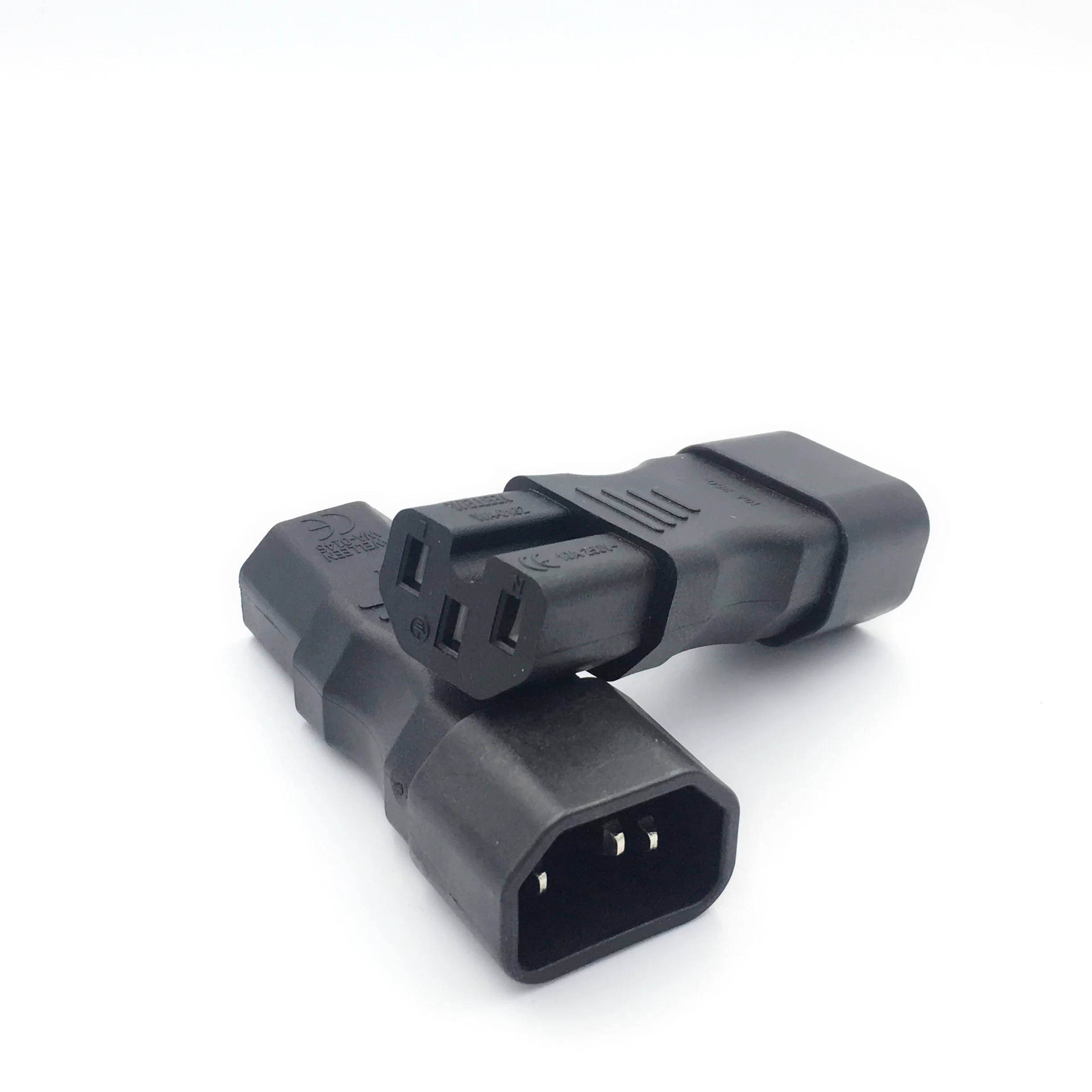 New Iec 320 C14 Male To C15 Kettle Plug Female Power Adapter Plug ...
