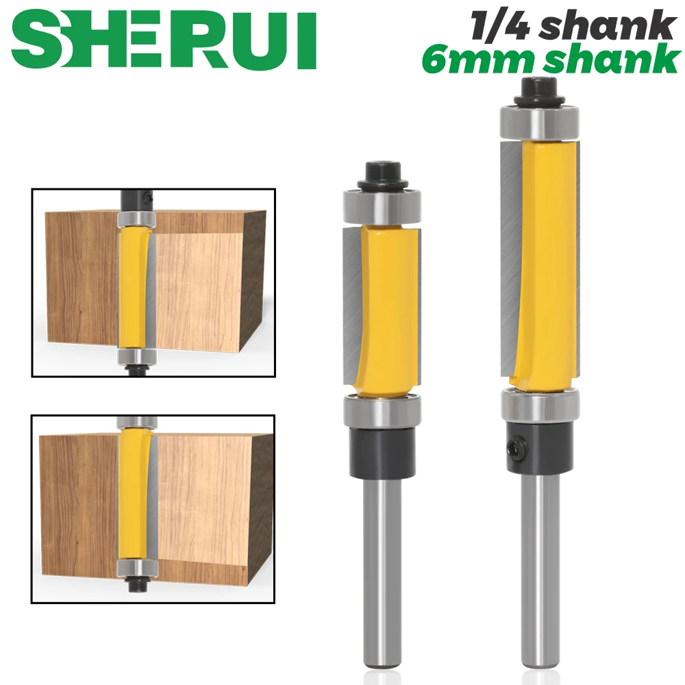 1Pc-6mm-1-4-Shank-Template-Trim-Router-Bit-with-2-Long-Routing-Cutters ...