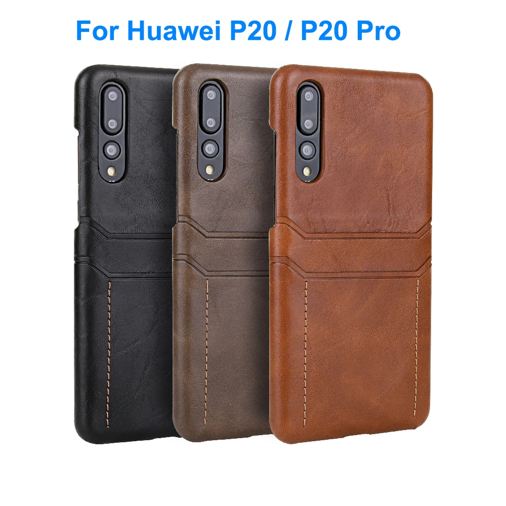 Чехол из искусственной кожи для huawei P20 Pro Чехол с отделениями для карт кошелек Роскошный ...