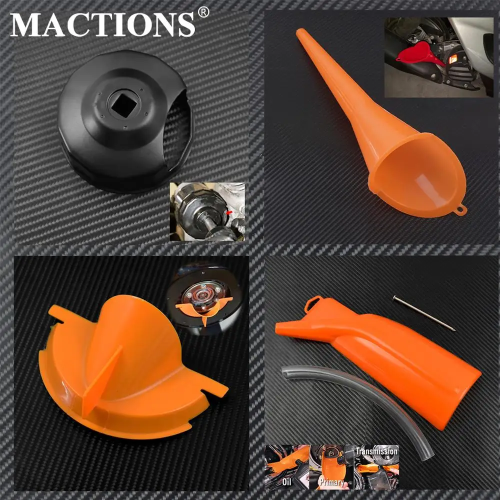 Oil Funnel Cover Primary Case Oil Fill Funnel Oil Filter Cap Wrench ...