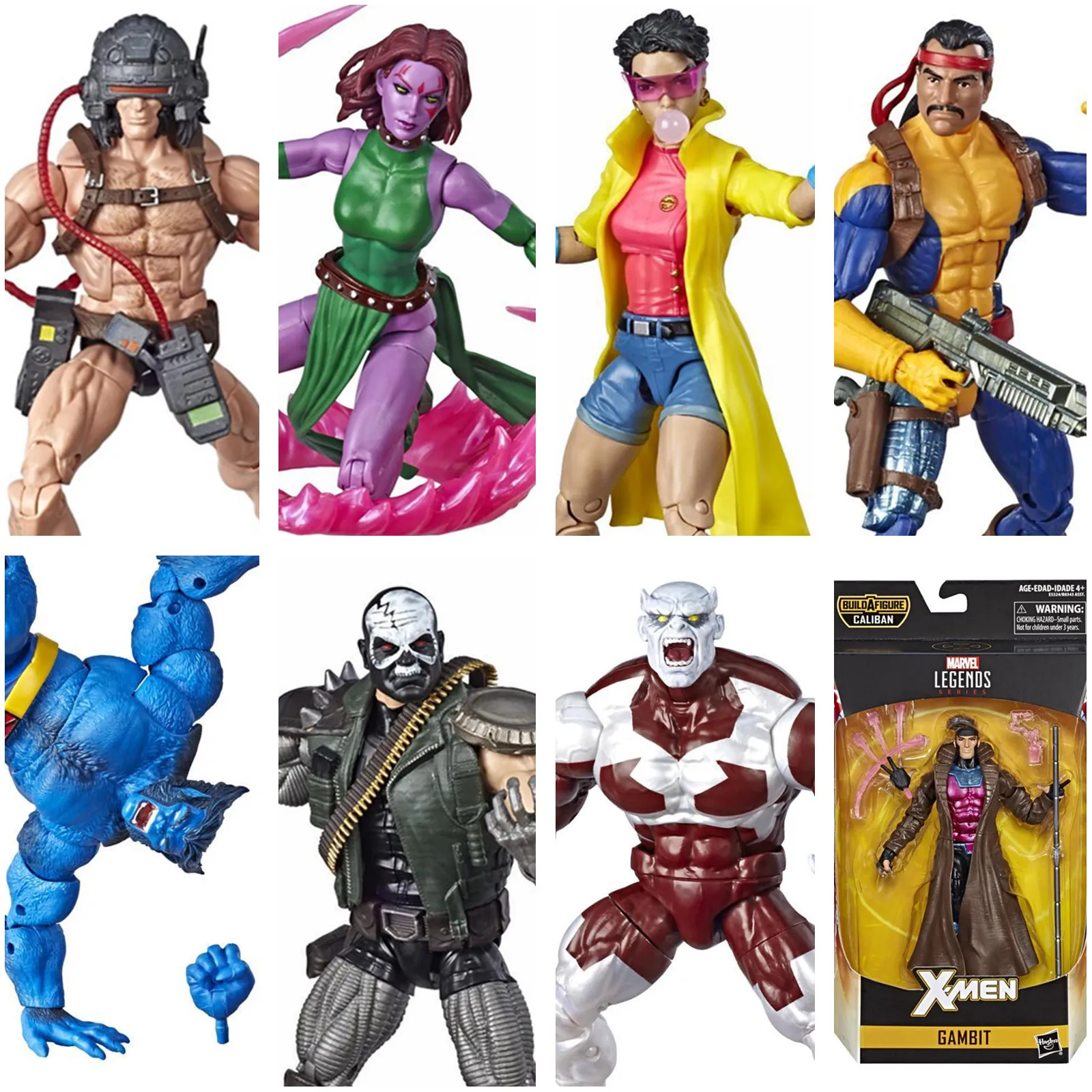 Marvel Legends X-men Jubilee Beast Blink Forge Skullbuster Gambit ...