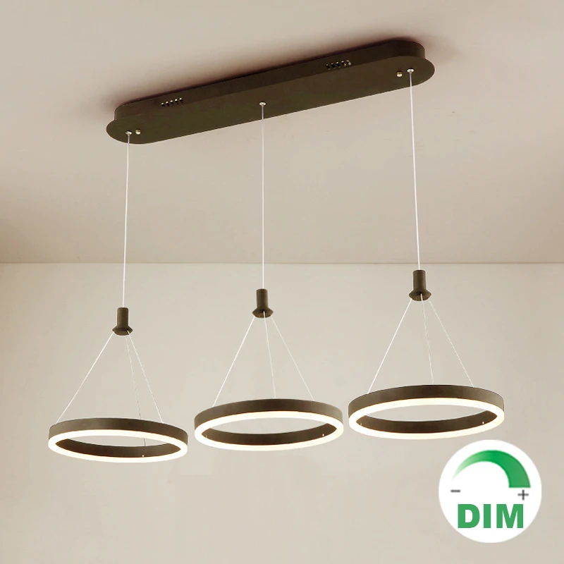 Round Ring 3 In 1 Led Pendant Lamp Dinning Room Modern Pendant Light ...