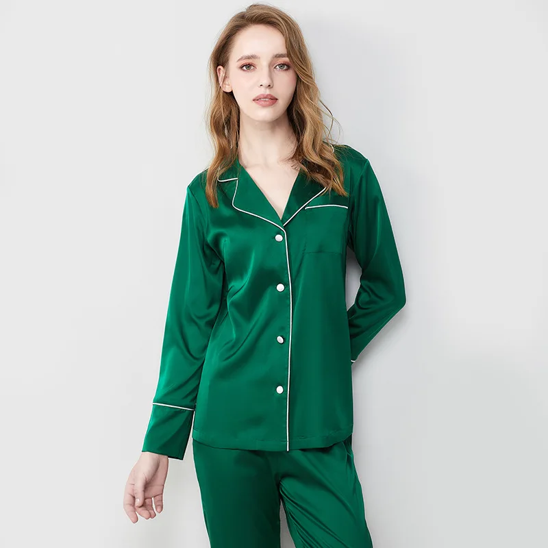 Emerald Green Silk Pyjamas | atelier-yuwa.ciao.jp