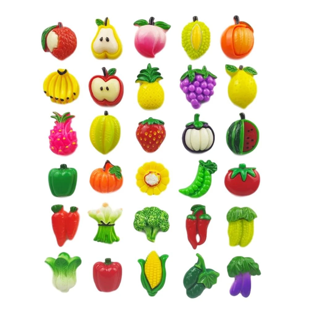 30 pcs/set fruit and vegetable strong fridge magnet refrigerator ...