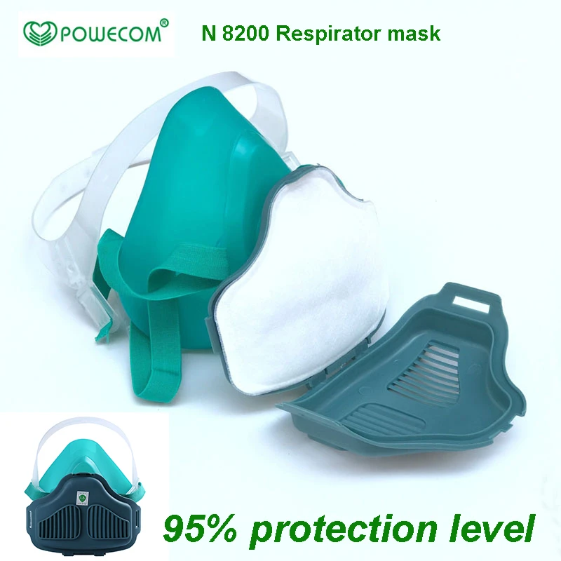 N8200 Dust Mask Respirator Comfort Silica Gel Mask Dust Pm2.5 Filter ...