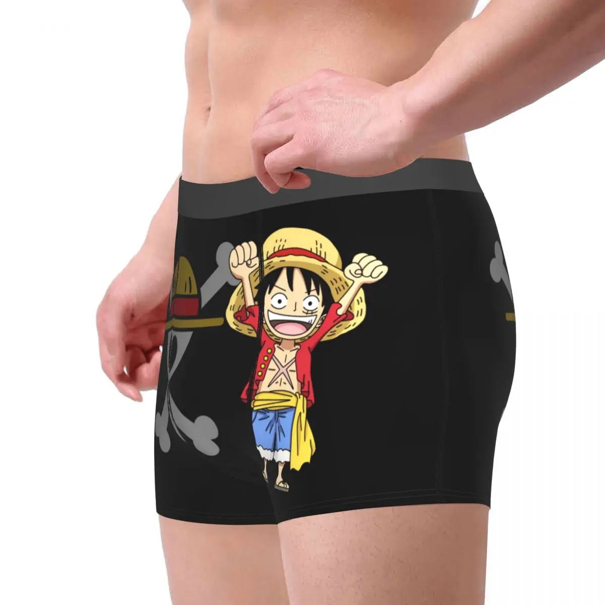 Cute Luffy Men Boxer Underwear Cotton Large Size | One piece ...