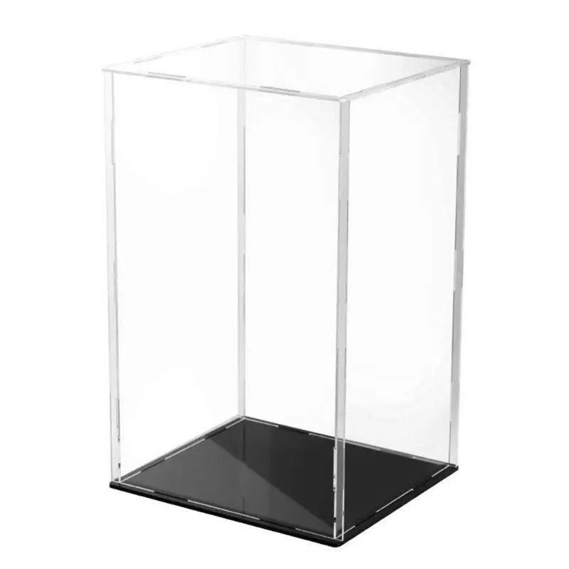Black-Base-Clear-Acrylic-Display-Dustproof-Model-Toy-Show-Box-Showcase ...