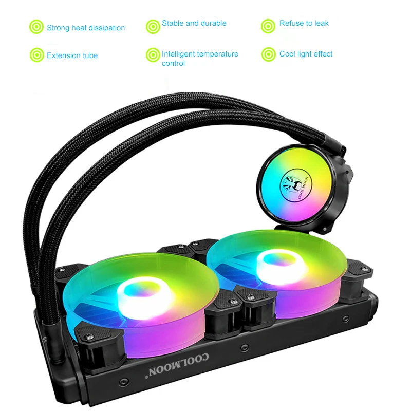 COOLMOON-RGB-CPU-Cooler-Radiator-240-Water-Cooled-Radiator-Integrated ...