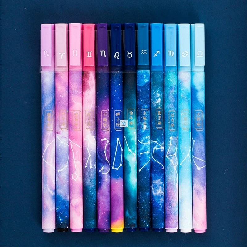 Nouveaut-Constellation-Starry-Gel-Pen-stylo-encre-noire-cadeau-pour-fille-tudiant-papeterie ...