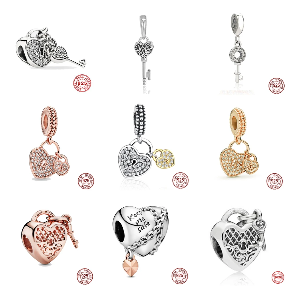 Love Key Charm Pandora Silver 925 | Pandora Bracelet Charms Keys - 925 ...