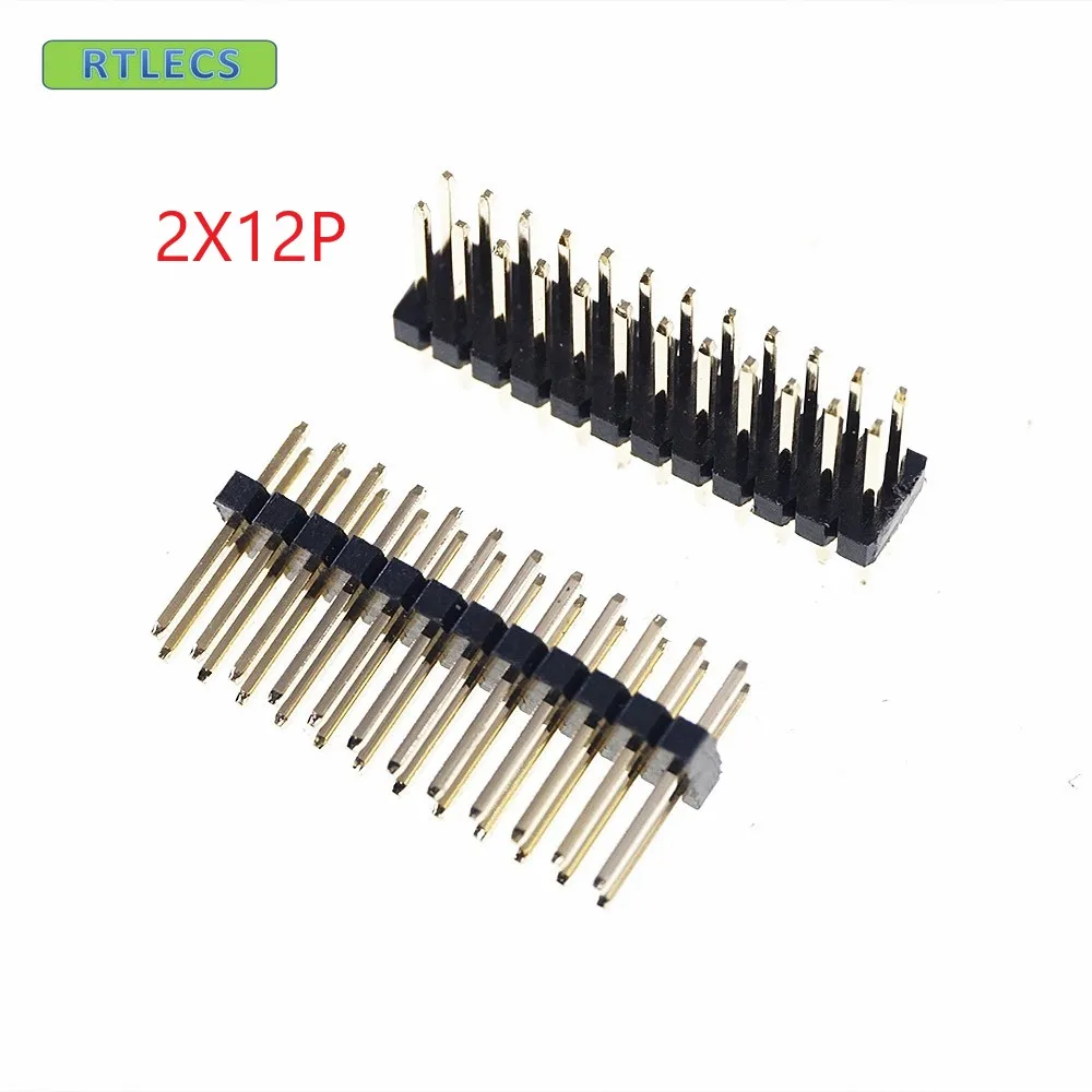 1000pcs 2x12 P 24 pin 1.27mm Pitch Pin Header Male Dual Row Male ...