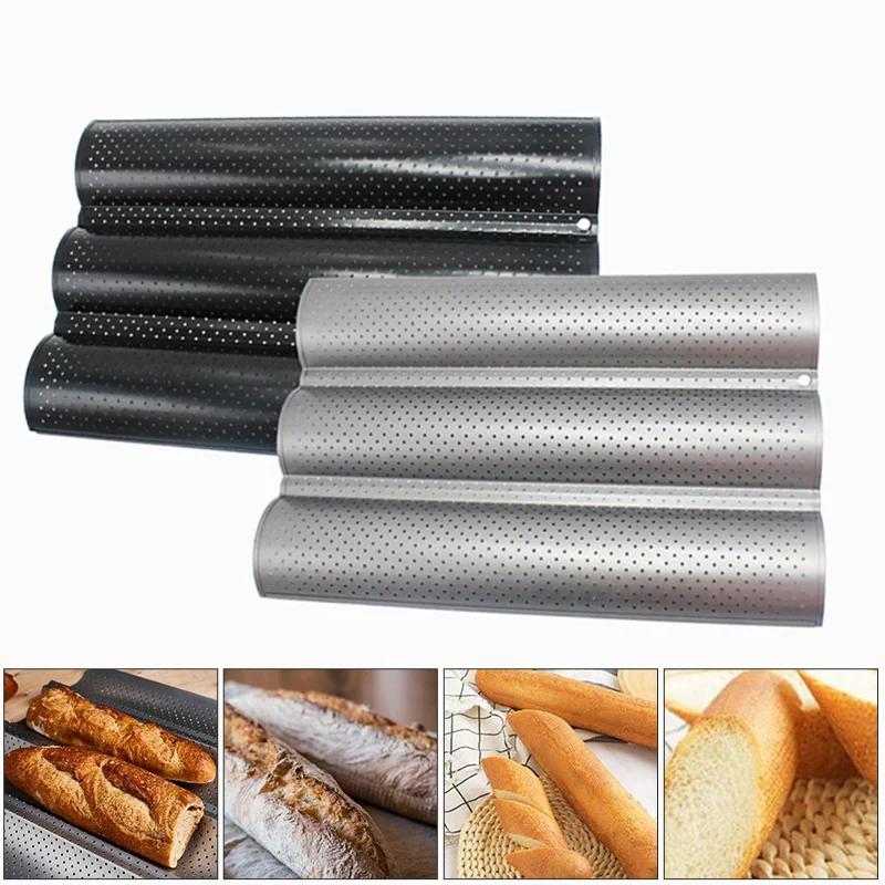 Holaroom Practical Cake Baguette Mold Pans French Bread Baking Mold ...