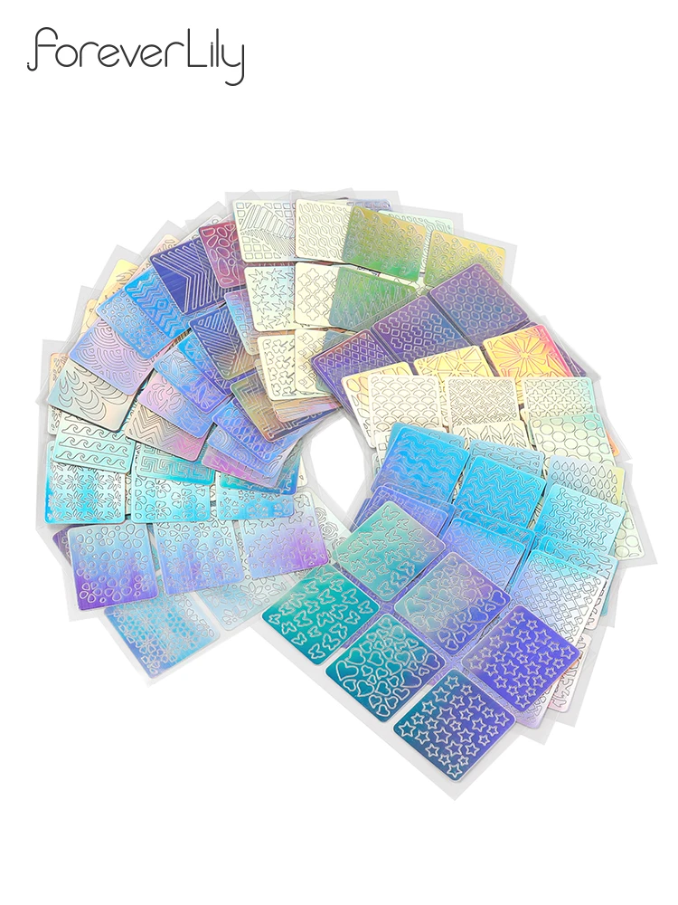 24 Pcs Nail Art Hollow Stickers 72 Patterns Nail Art Diy Sticker Making ...