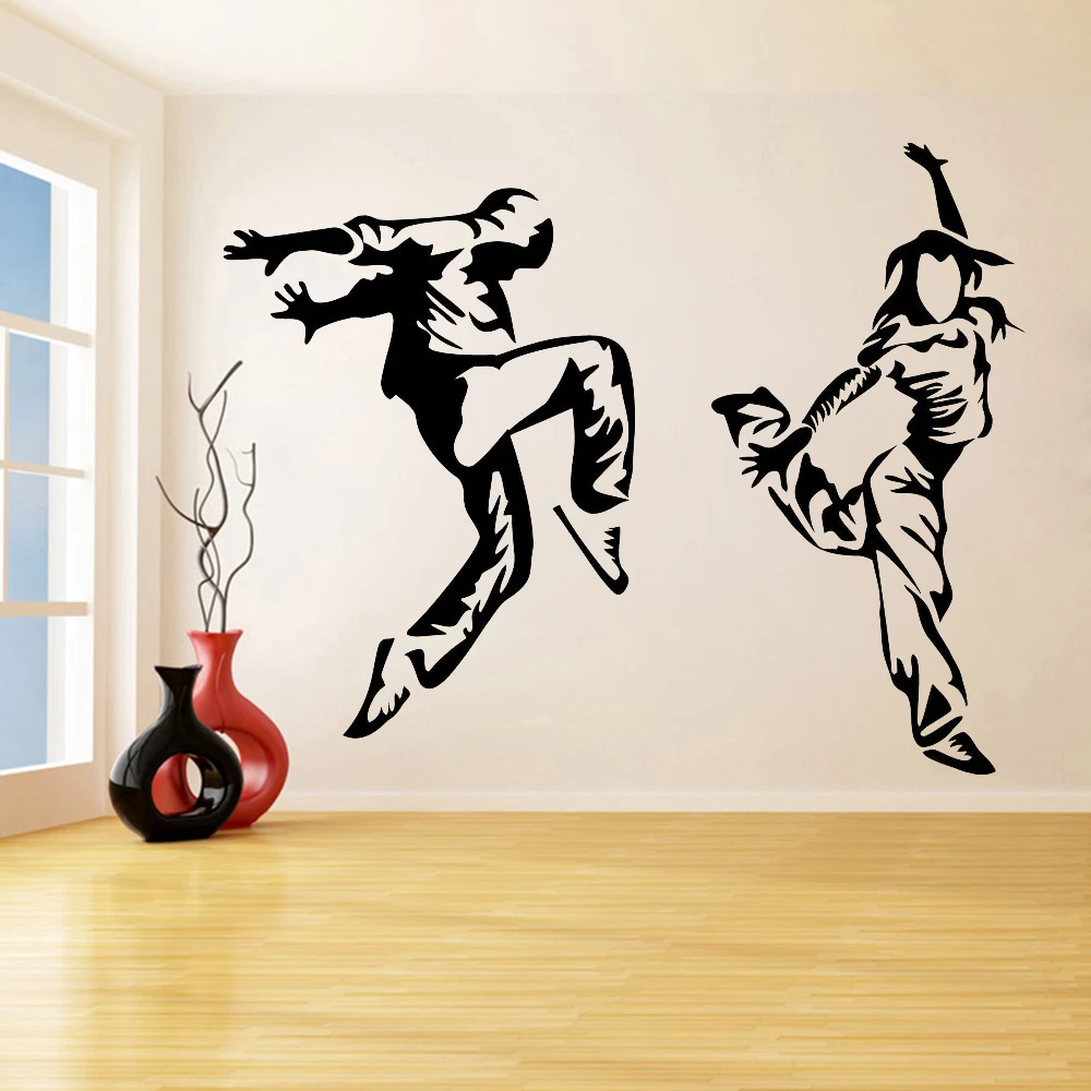 Hip Hop Dancers Wall Decals Break Dance Wall Sticker Contemporary ...