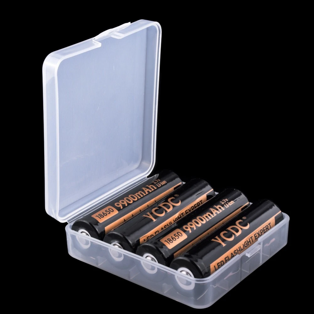 YCDC Durable 18650 Battery Storage Box Hard Case Holder For 2/4x 18650 ...