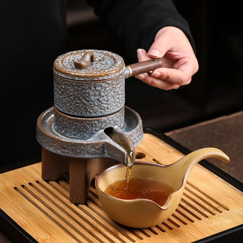 Service-Automatic-Stone-Mill-Pottery-Lazy-Stone-Grinding-Tea-Set ...