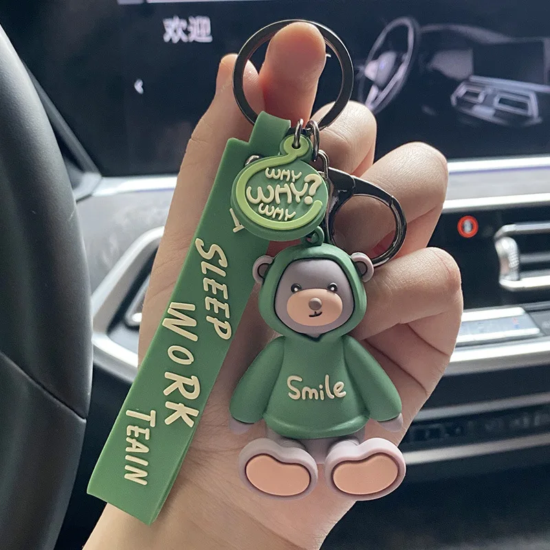 Personality-Hooded-Sweater-Bear-Doll-Keychain-Cartoon-Cute-Car-Key-Ring ...