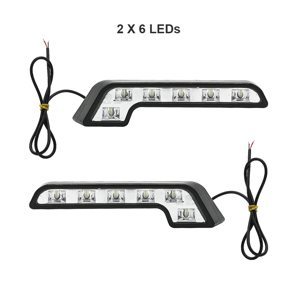 12V DRL daylight led, 6 / 8 automatic driving LED, pure white anti fog ...