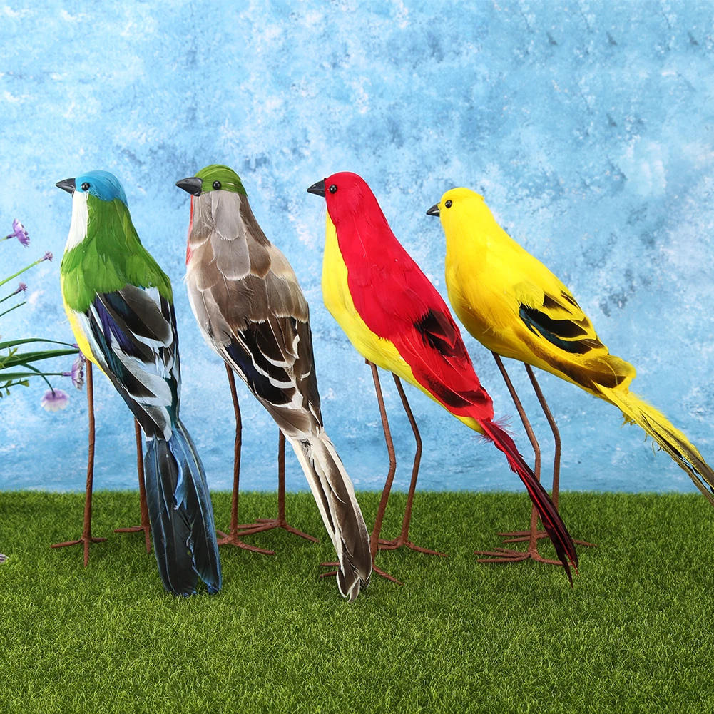 Photography-Props-Garden-Birds-Decor-Ornaments-Simulation-Feather-Birds ...