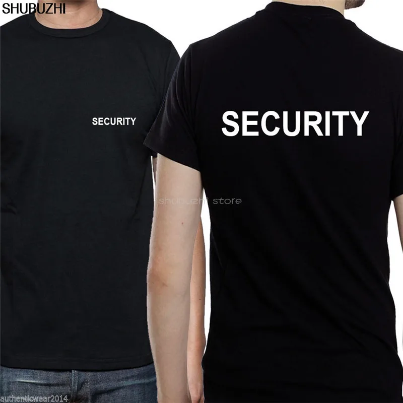 Security T Shirt Top Work Doorman Bouncer Door Man Bodyguard Guard Tee ...