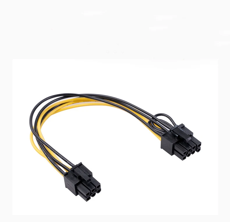 10 Uds./lote PCI E 6 pines a Dual 6 + 2 pines (6 pines/8 pines) divisor ...