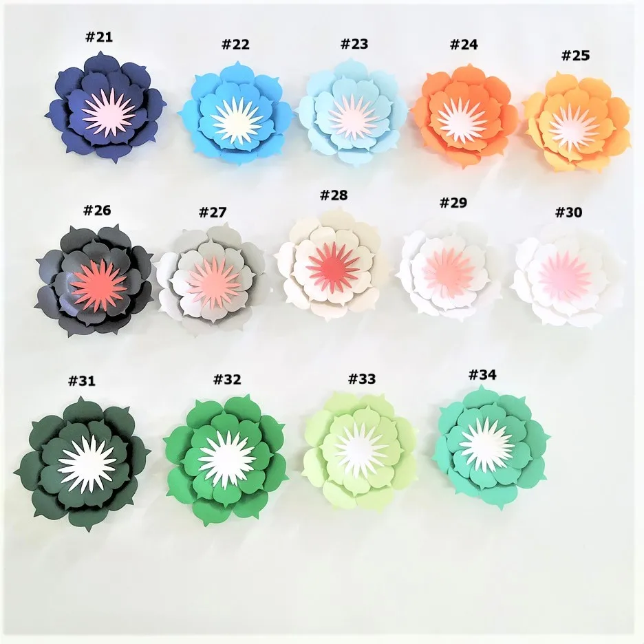 2019 DIY Paper Flowers 20CM Paper Rose 4 Wedding & Party Decorations ...