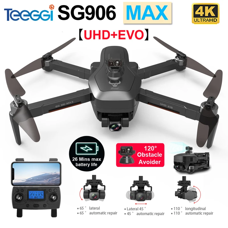 ZLL SG906 MAX SG906 Pro 2 Pro2 GPS Drone Professional 4K HD Camera 3 ...