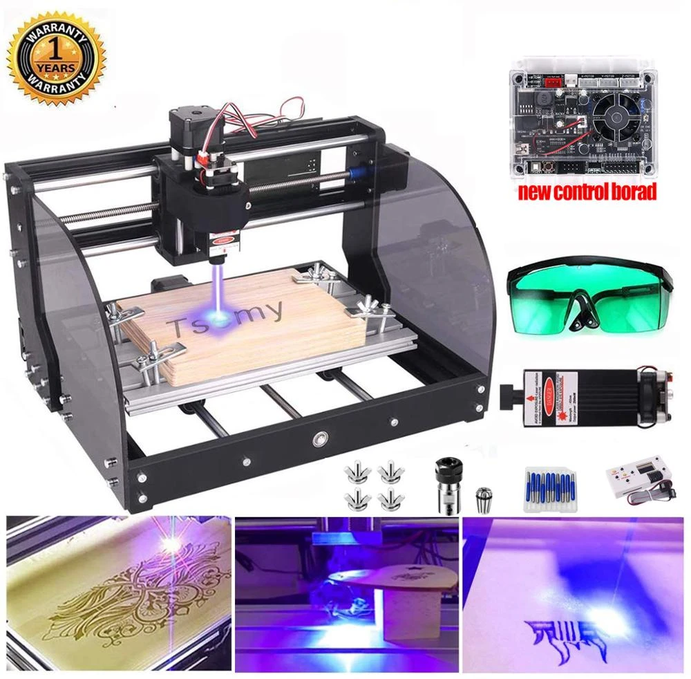 Upgrade Cnc 3018 Pro Max Laser Engraver Wood Router Grbl Diy 3axis Pbc ...
