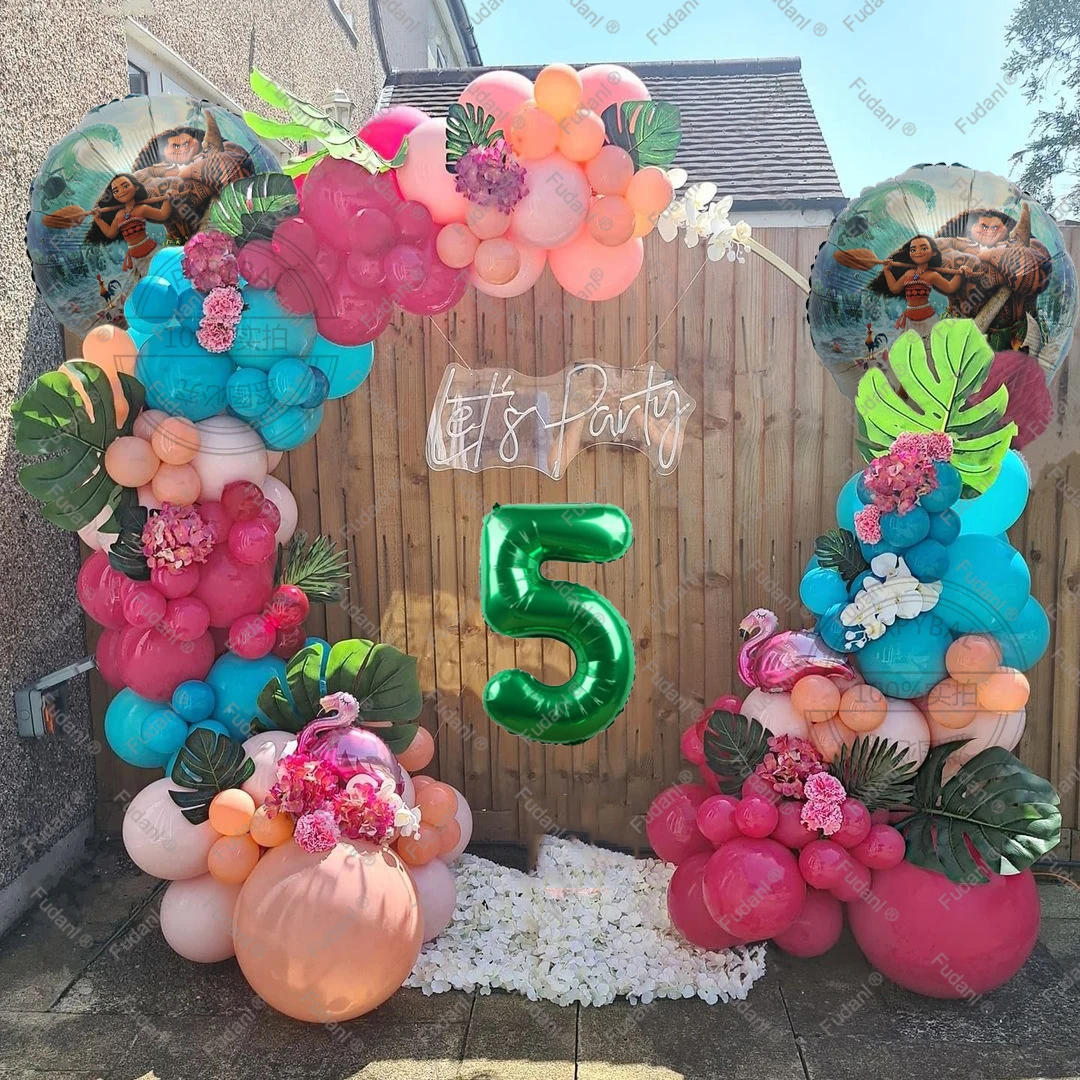 1set-Moana-Princess-Balloons-Garland-Arch-Kit-For-Kids-Birthday-Baby ...