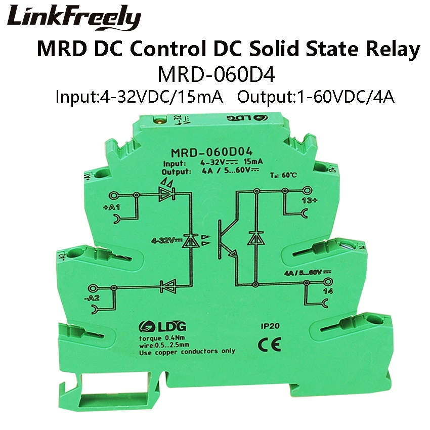 MRD-060D4-Input-5V-12V-24VDC-LED-Indicator-SSR-Solid-State-Relay-DC-DC ...