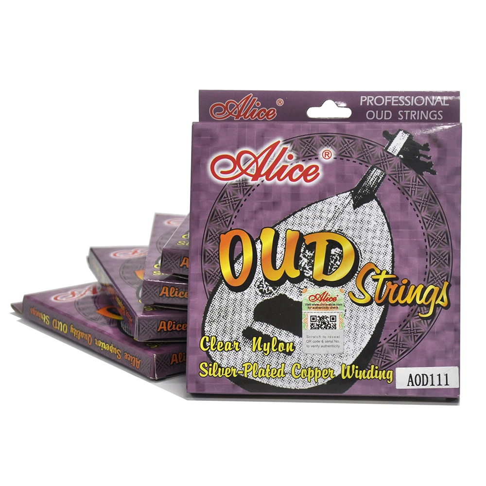 5-Sets-Alice-AOD111-OUD-Strings-Clear-Nylon-Silver-Plated-Copper-Wound ...