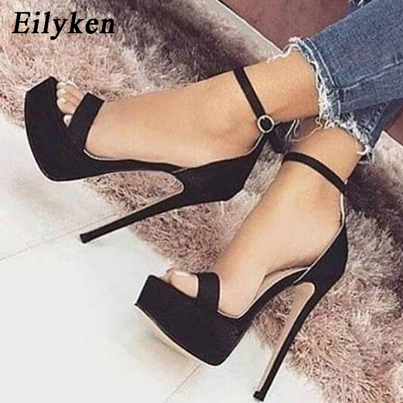 Eilyken 2022 New Platform High Heels Sandals Sexy Ankle Strap Open Toe Gladiator Party Dress ...