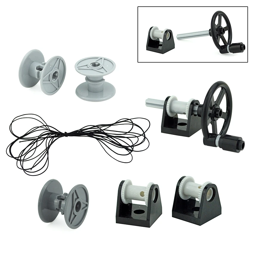 DIY Bricks Special Technical Building Blocks Coiling Rope String Cord ...