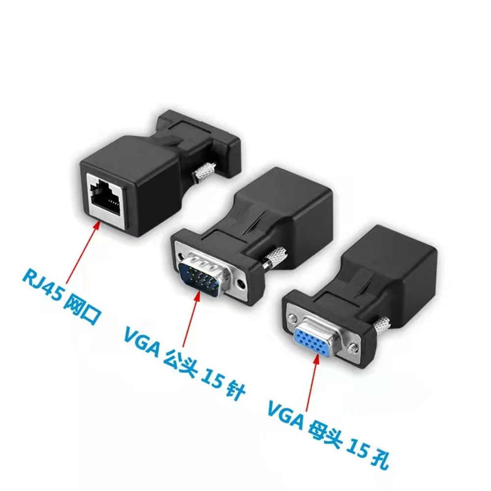 Cable adaptador de red VGA a RJ45, conector de red VGA a VGA, extensor ...