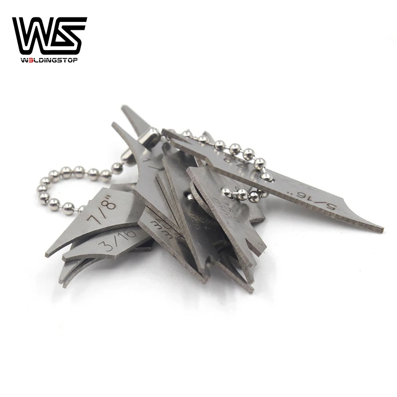 Mini Fillet Weld Keys Inspection Gauge, Welding Radius Gage 10pcs Chain ...