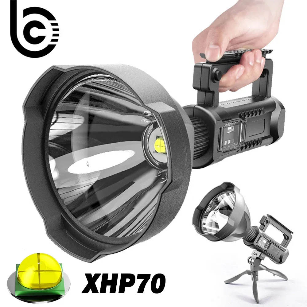 XHP70-2-Strong-Light-Portable-Searchlight-Outdoor-Lighting-LED-Flashlight-Long-range-Waterproof ...