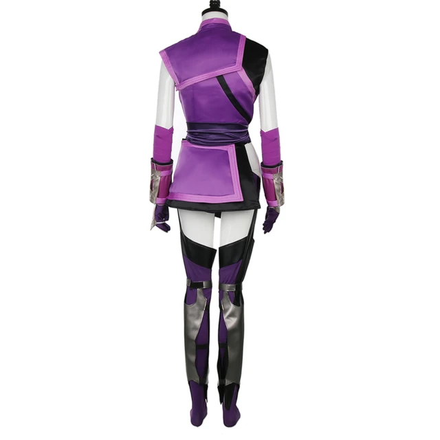 Mortal Kombat Mileena Purple Cosplay Costume Full Set - AllCosplay.com