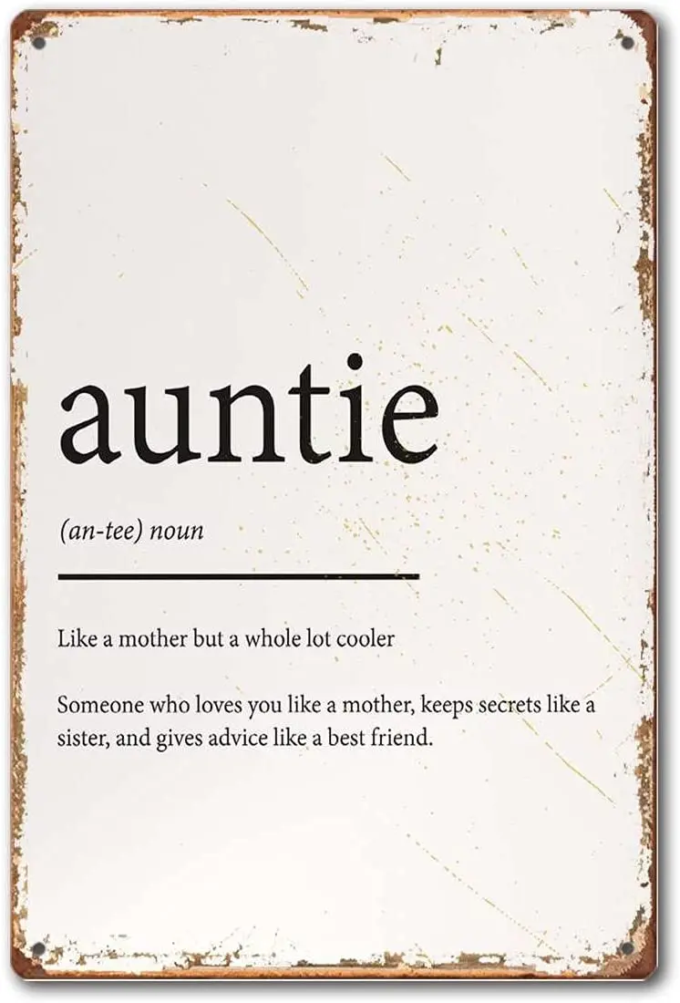 Auntie Definition Print Typography Family Prints Gifts Aunty Birthday ...