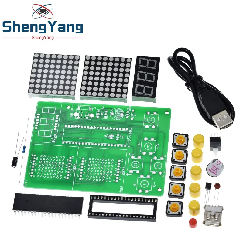 Diy Game Board Kit 51 Scm Chip Retro Electronic Soldering Practice ...