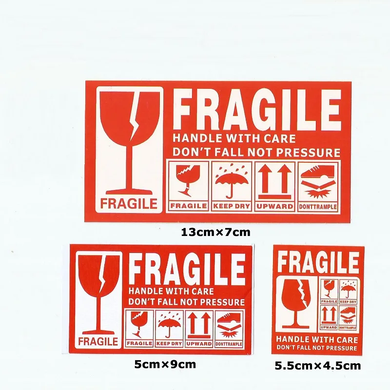 50pcs English FRAGILE Warning Label Sticker Shipping Express Label ...