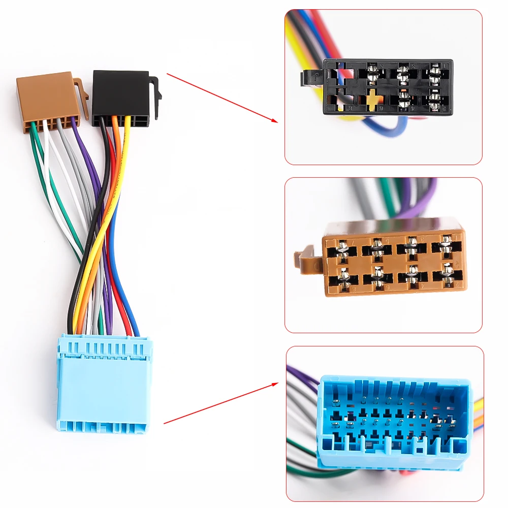 Car Radio Cable 16pin Power Wiring Harness Android