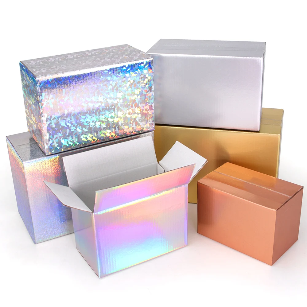 Colored-paper-box-gold-and-silver-laser-box-corrugated-paper-material ...