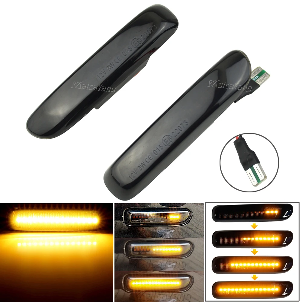 Side Marker Flowing Dynamic Blinker LED Turn Signal Light For BMW E46 3 ...