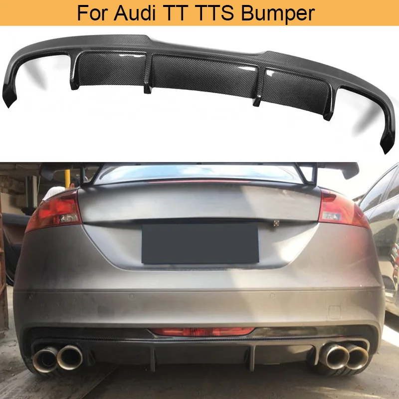 Carbon-Fiber-Rear-Bumper-Diffuser-Lip-for-Audi-TTS-2008-2014-TT-2013 ...