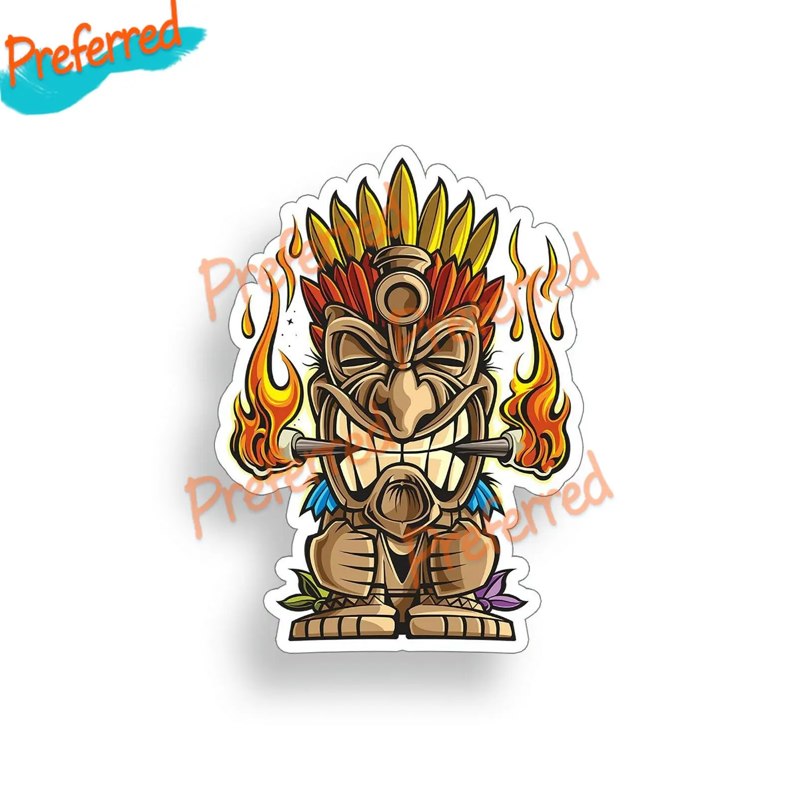 Tiki-Sticks-To-Surf-The-Hawaiian-Beach-Decal-Motocross-Racing-Laptop ...