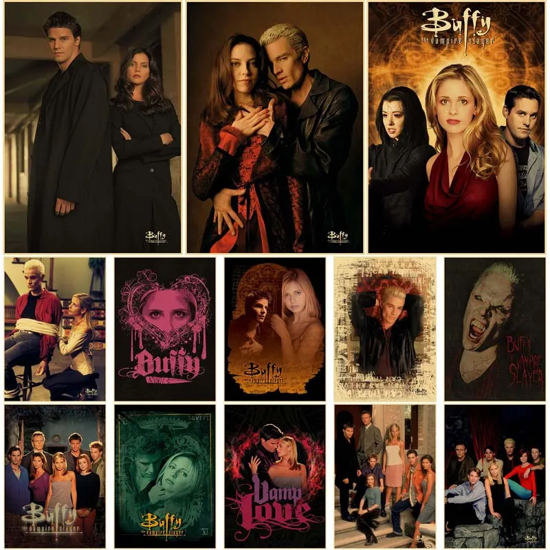 Vintage Buffy The Vampire Slayer Posters Kraft Paper Retro TV Show ...