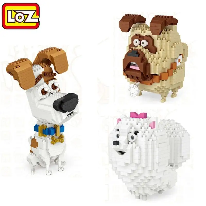 Loz Mini Blocks Cartoon Dog Model Diy Educational Toy Pet Pomeranian ...